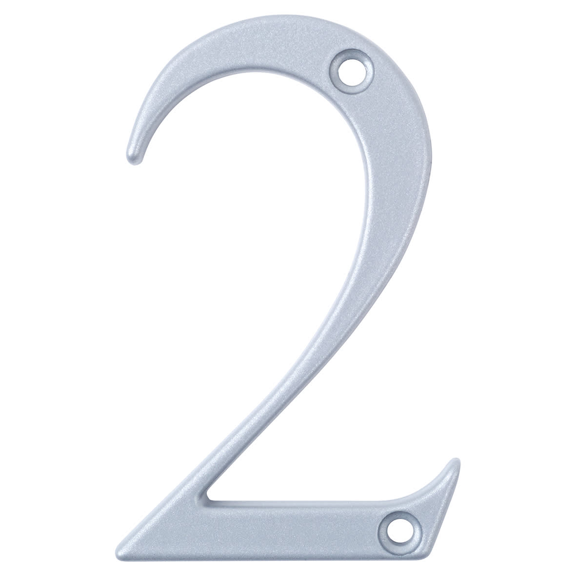 76mm Numeral - 2 - Premium Satin Silver | IronmongeryDirect | Same Day ...