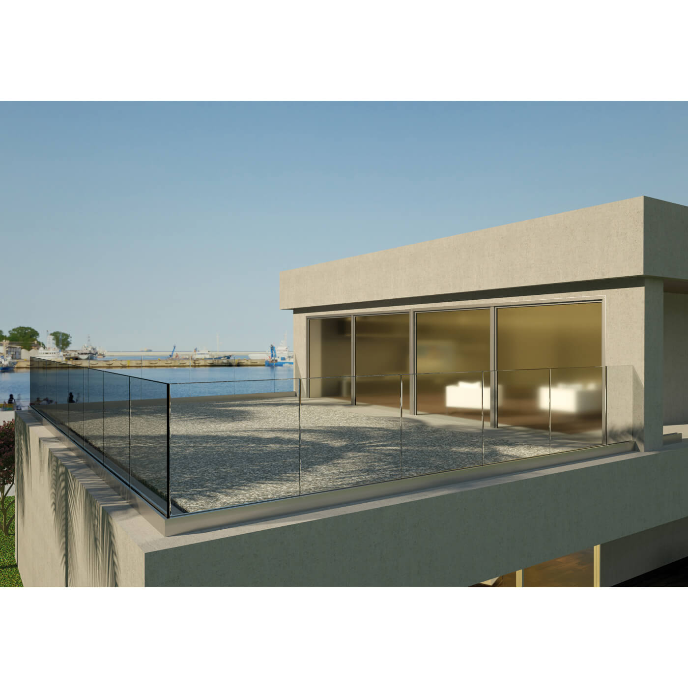 Barrier Sabco Base Fix Balustrade Rail Kit - 2500mm Satin Stainless ...