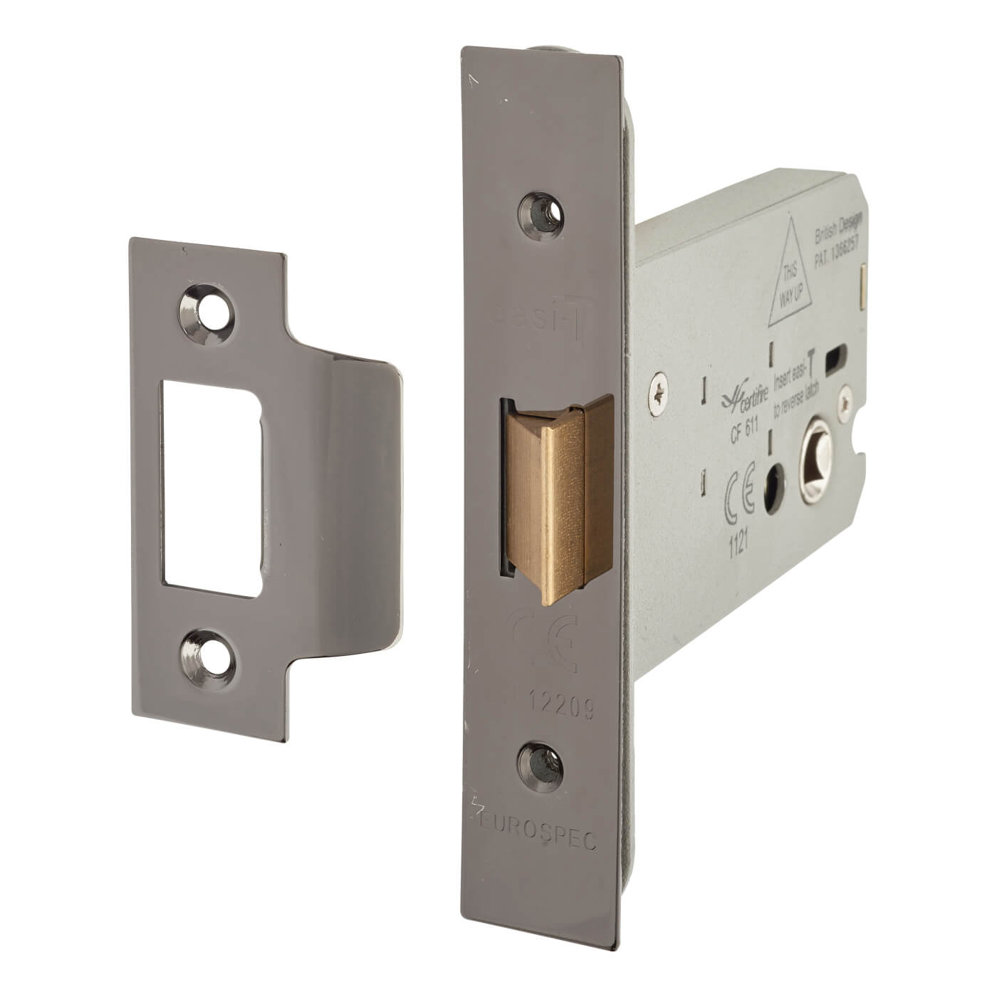 Hampstead Heavy Duty Flat Latch - 104mm Case - 82mm Backset - Black ...