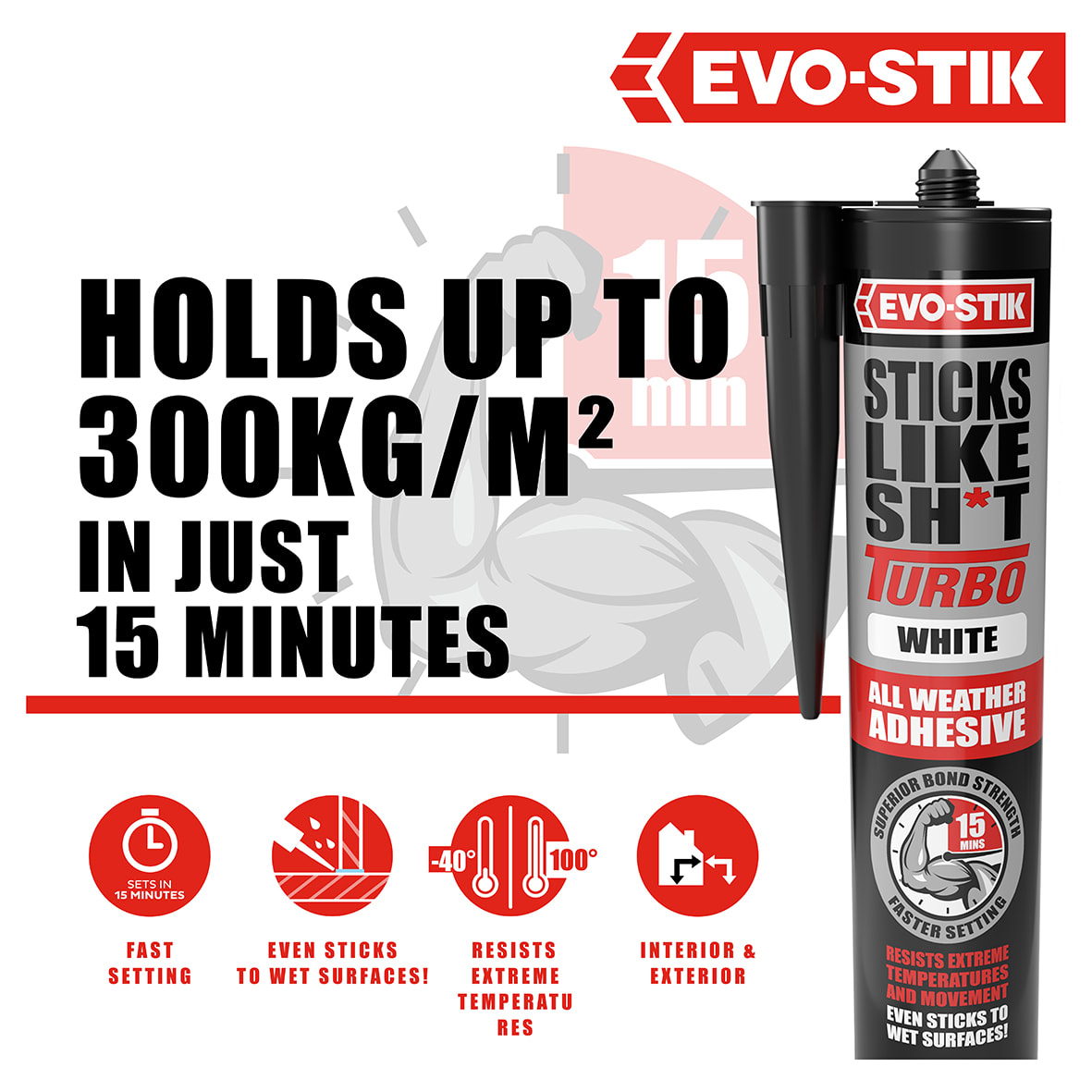 Evo-Stik Sticks Like Sht Turbo - 290ml - White | IronmongeryDirect ...