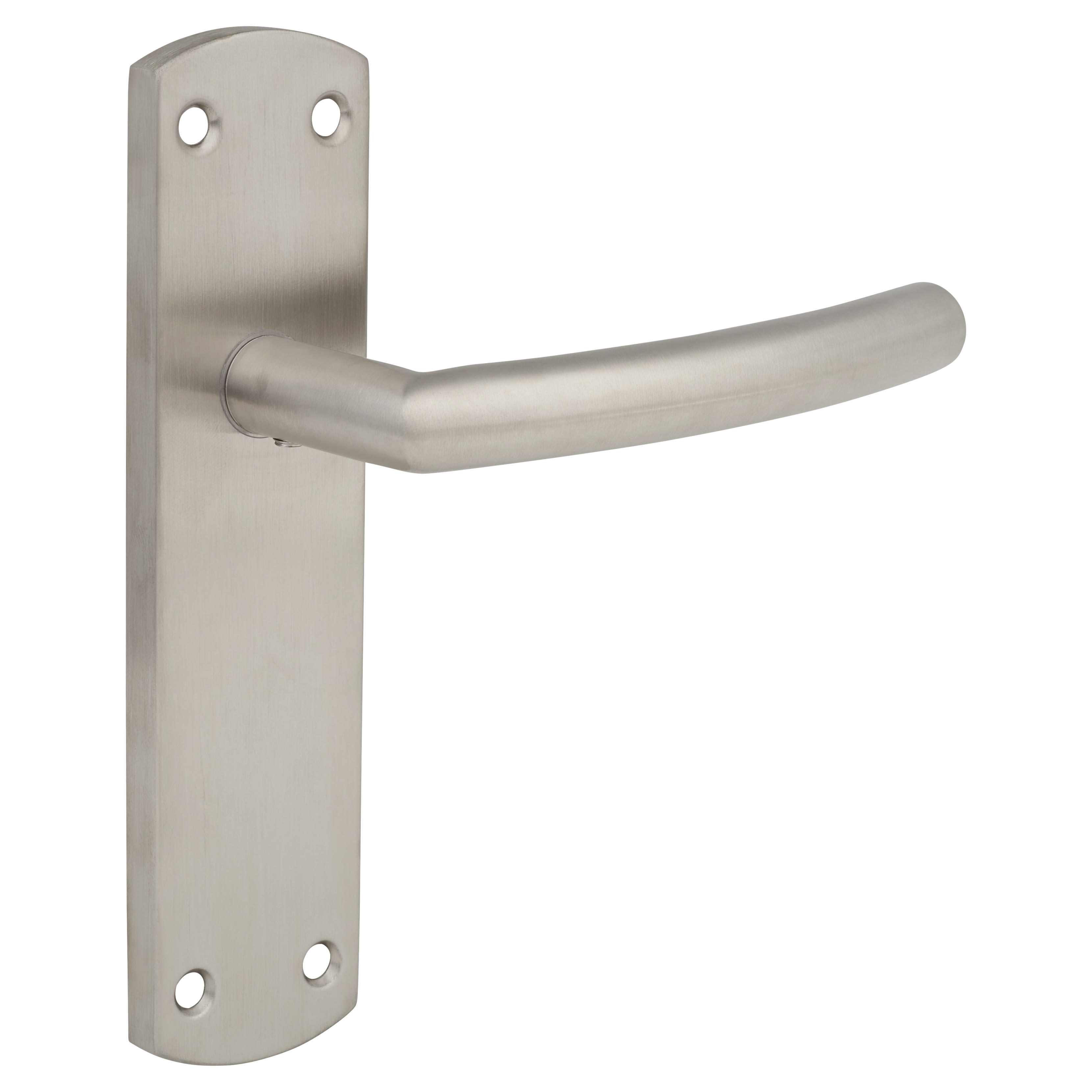 Altro Arched Door Handle - Lock Set - Satin Stainless Steel ...