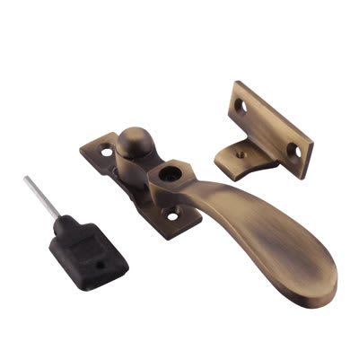 Altro Cast Victorian Casement Locking Wedge Fastener - Antique Brass ...