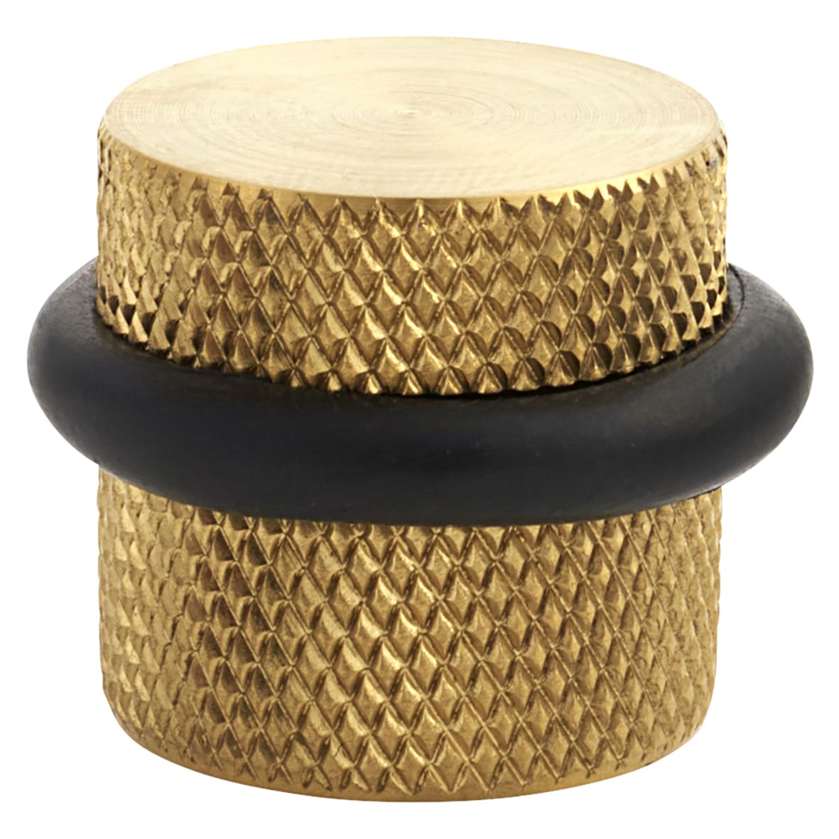 Hampstead Knurled Floor Door Stop - 22 x 22mm - PVD Satin Brass ...