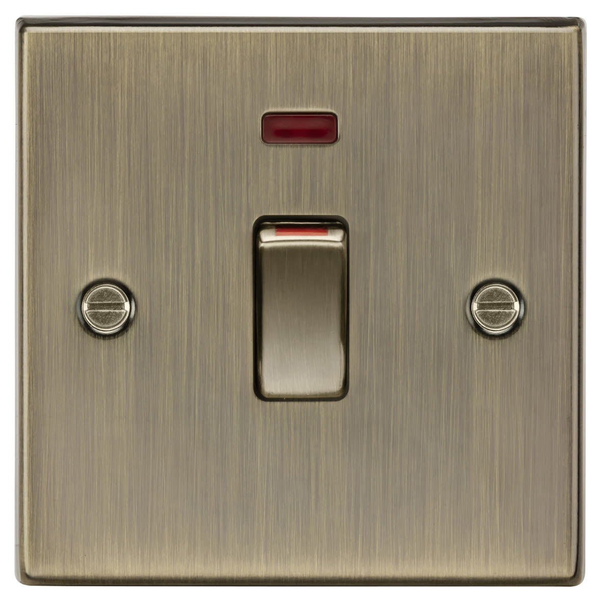 Knightsbridge 45A 1 Gang Double Pole Cooker Switch with Neon - Antique ...