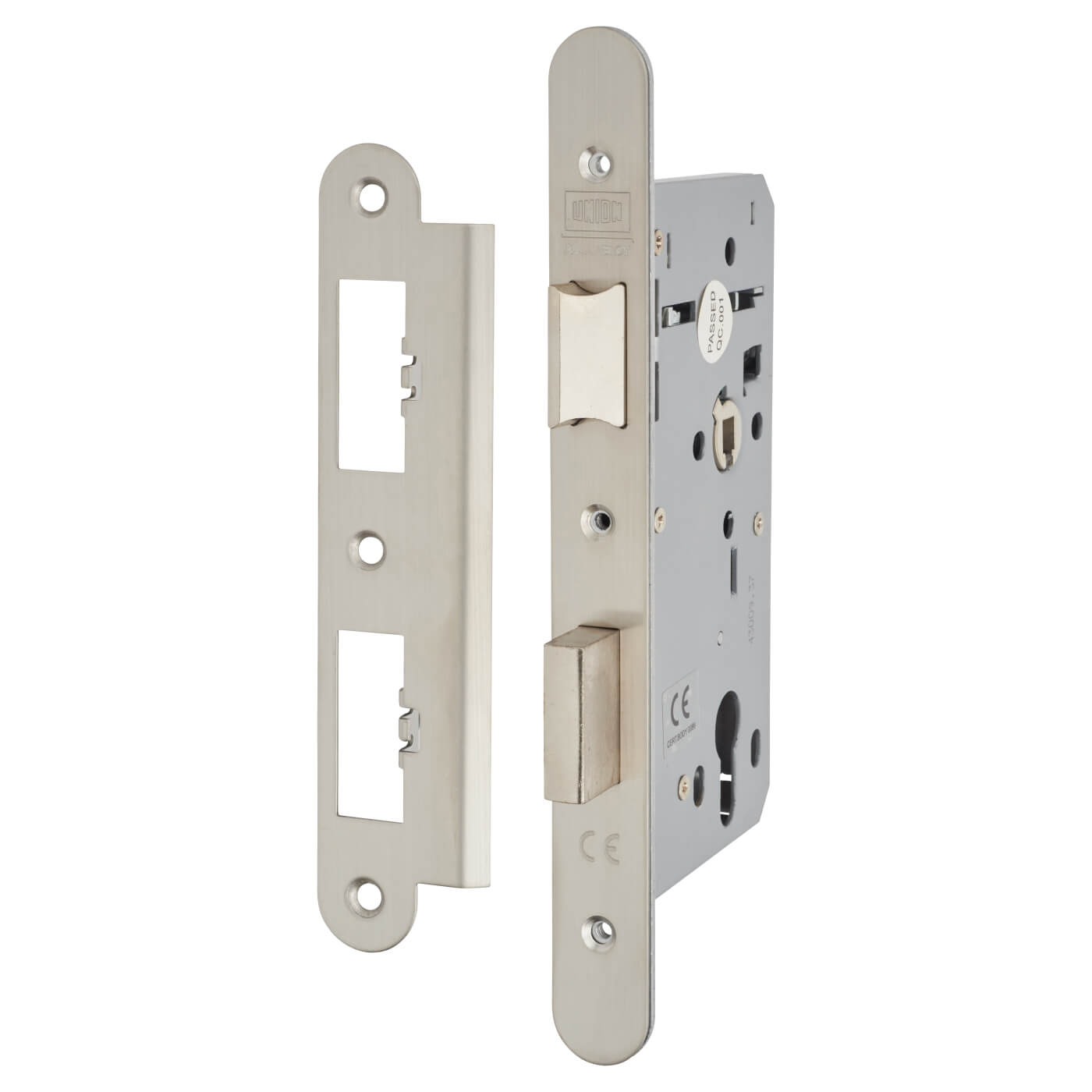 Union JHD72LA Heavy Duty Latch - 60mm Backset - Radius -Satin Stainless ...