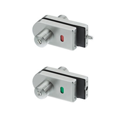 Indicator Lock for Glass Doors | IronmongeryDirect | Same Day Despatch