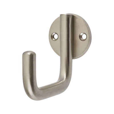 Hampstead Single Coat Hook - 50mm - Satin Stainless Steel ...