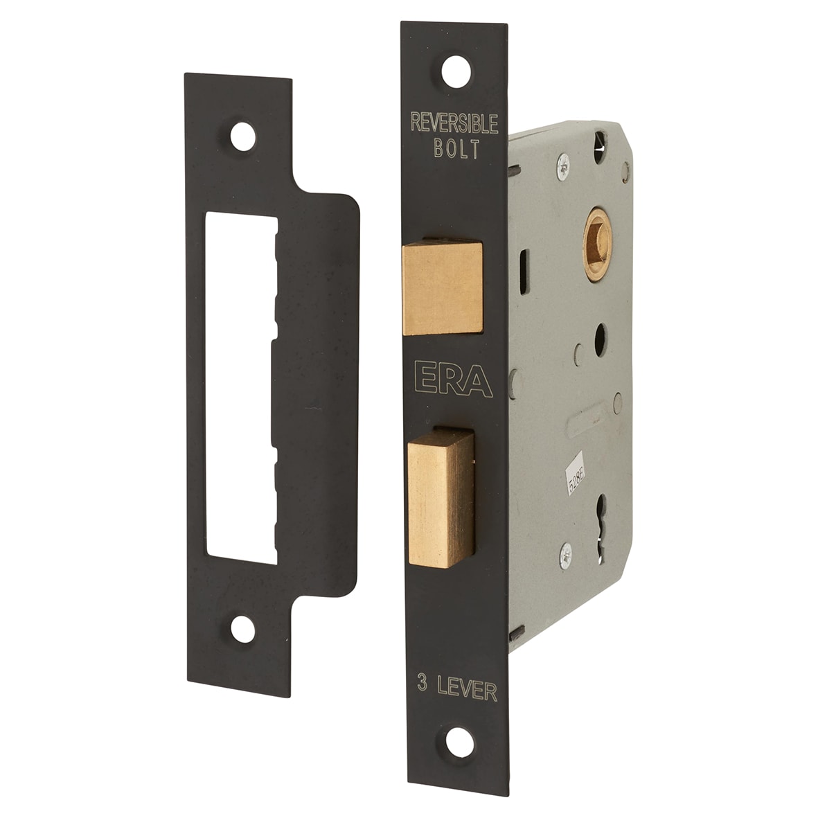 ERA 3 Lever Sashlock - 76mm Case - 57mm Backset - Matt Black ...