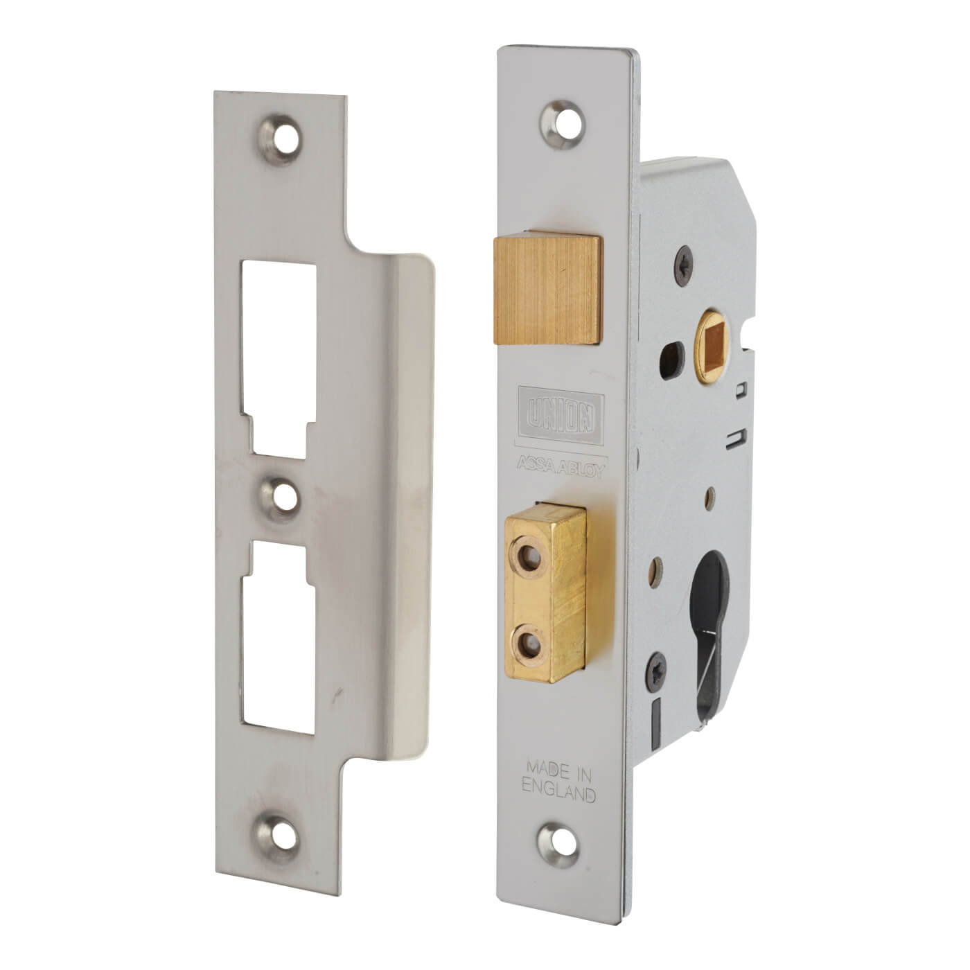 UNION 2249 Euro Profile Sashlock - 65mm Case - 44.5mm Backset - Satin ...