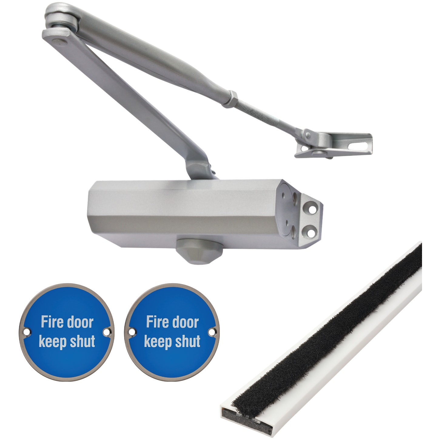 Satin Stainless Lever on Backplate Fire Door Pack | IronmongeryDirect ...