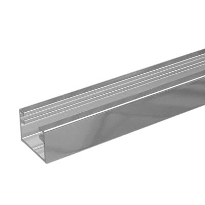 Aluminium dry glazing channel for glass doors/panels. Includes clear ...