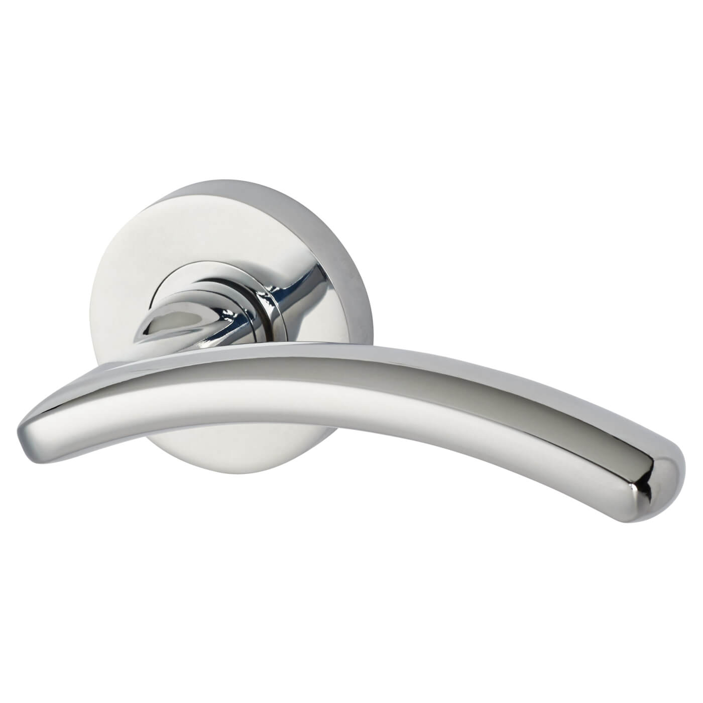 Jigtech Viper Lever Door Handle on Rose - Polished Chrome ...