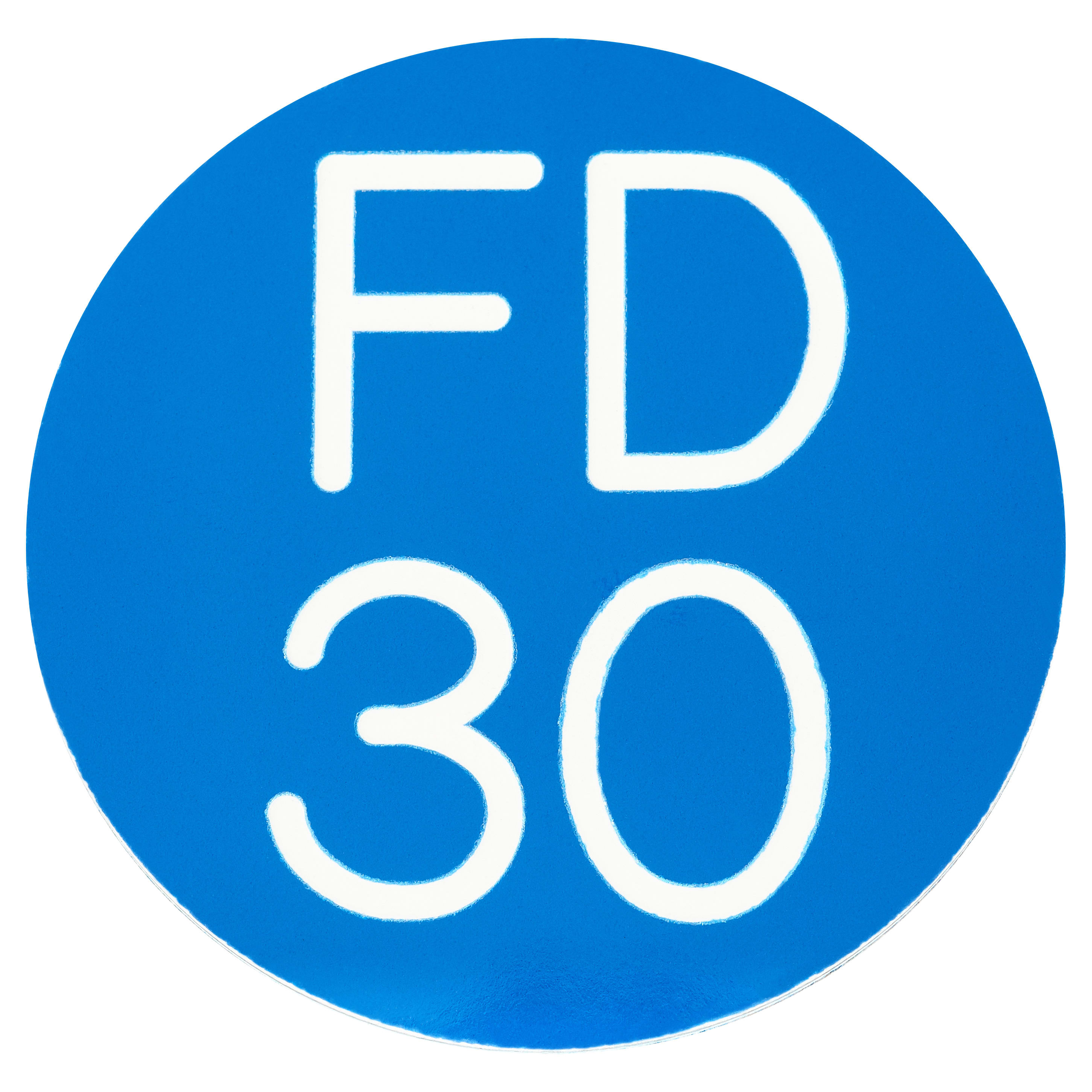 FD30 Door Sign Self Adhesive - 50mm - Blue | IronmongeryDirect | Same ...