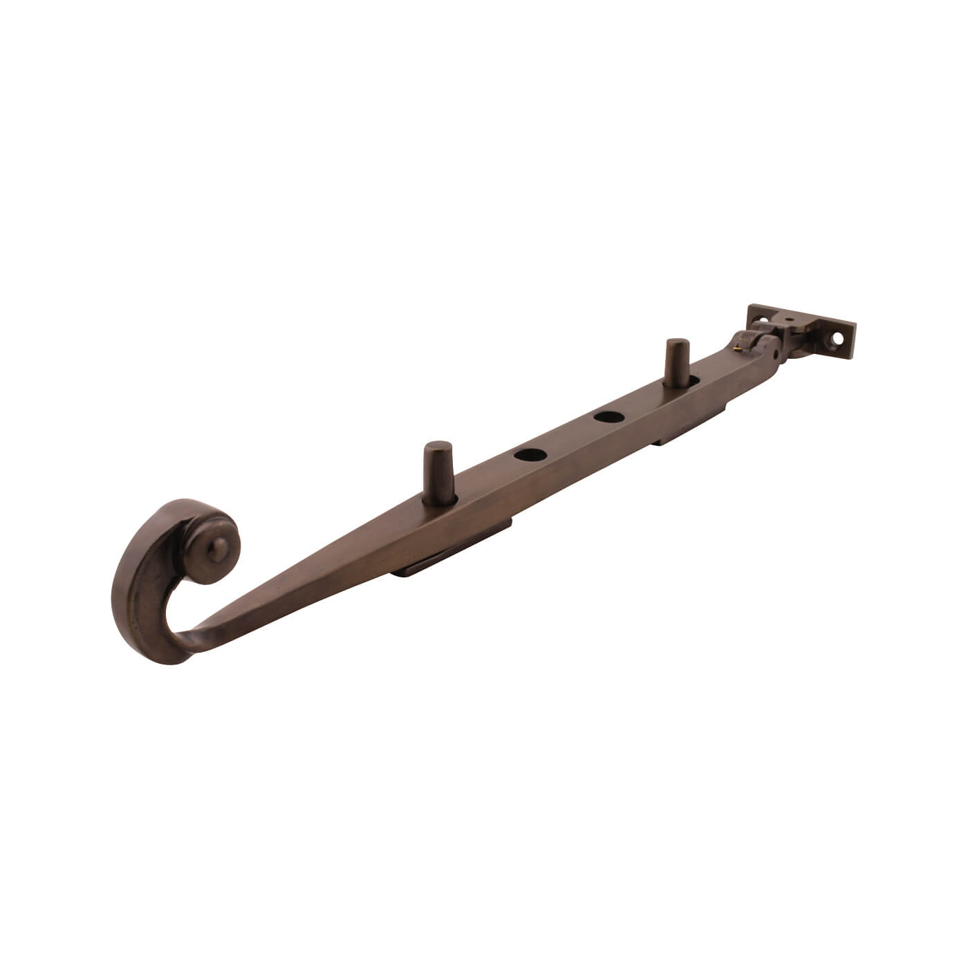 Hampstead Solid Curl Hook & Plate Window Fastener - Soft Antique Bronze ...