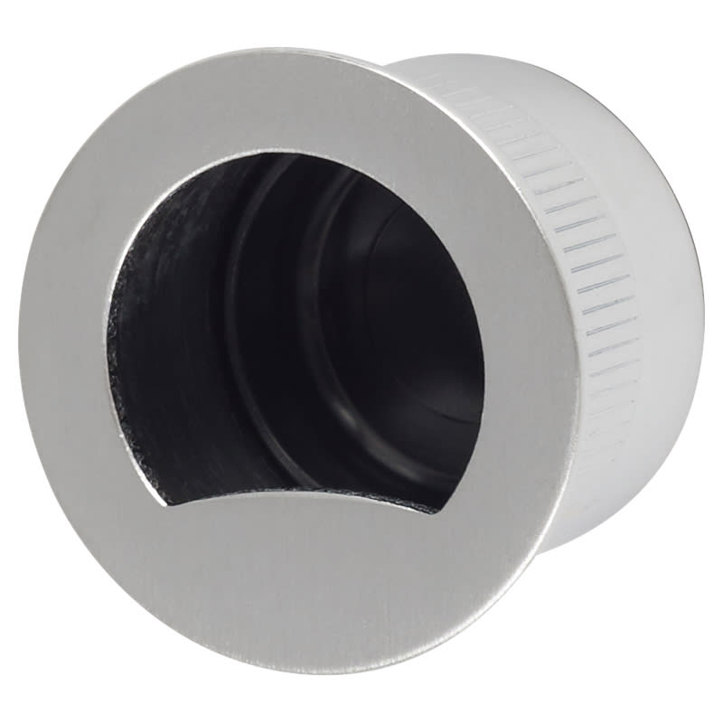 M Marcus Round Door Edge Flush Pull - Satin Chrome | IronmongeryDirect ...