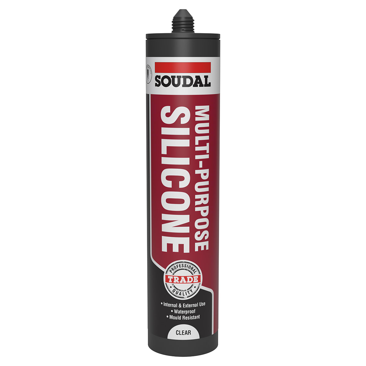 Soudal Multi-Purpose Silicone - 270ml - Clear | IronmongeryDirect ...