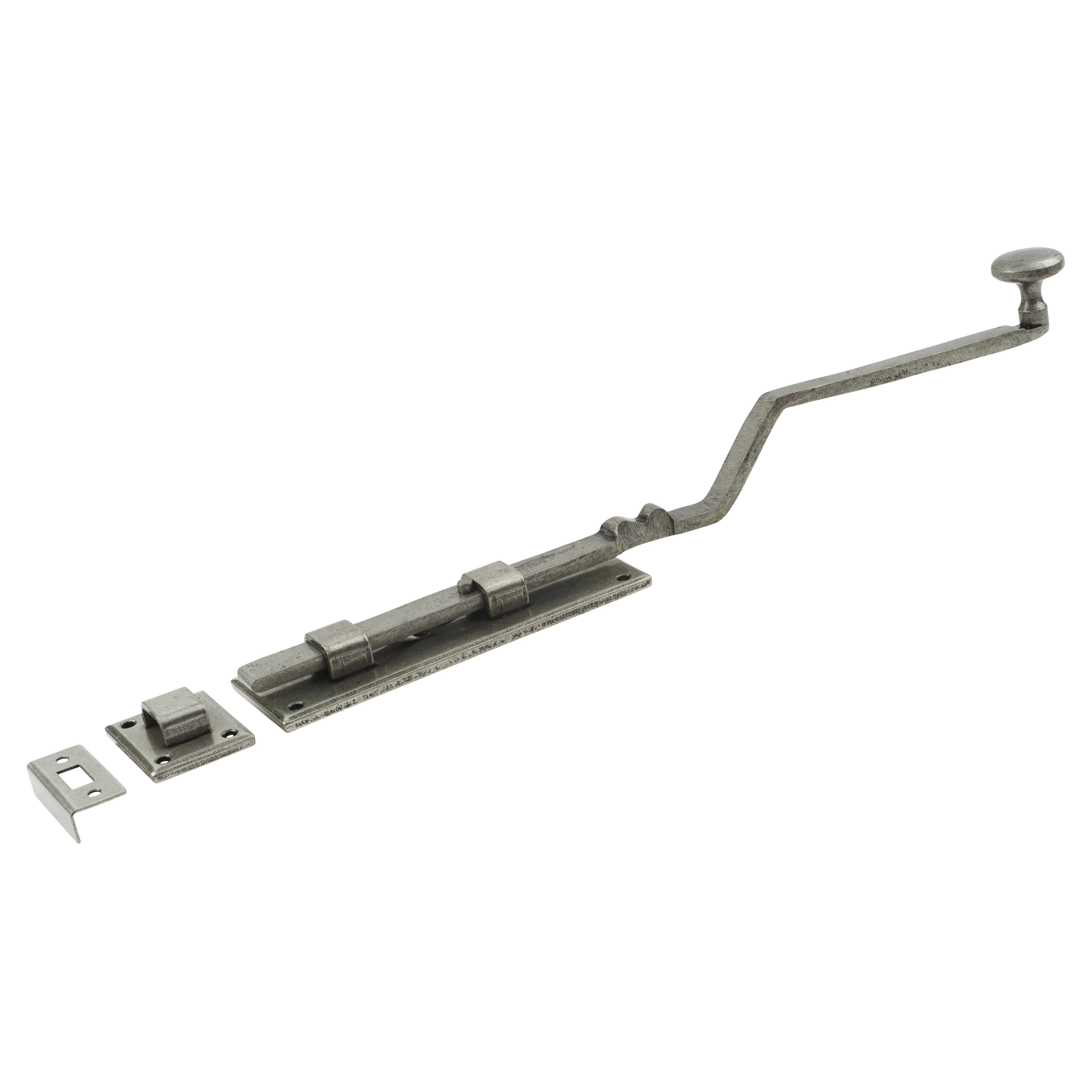 Olde Forge Long French Door Bolt - 380mm - Pewter | IronmongeryDirect ...