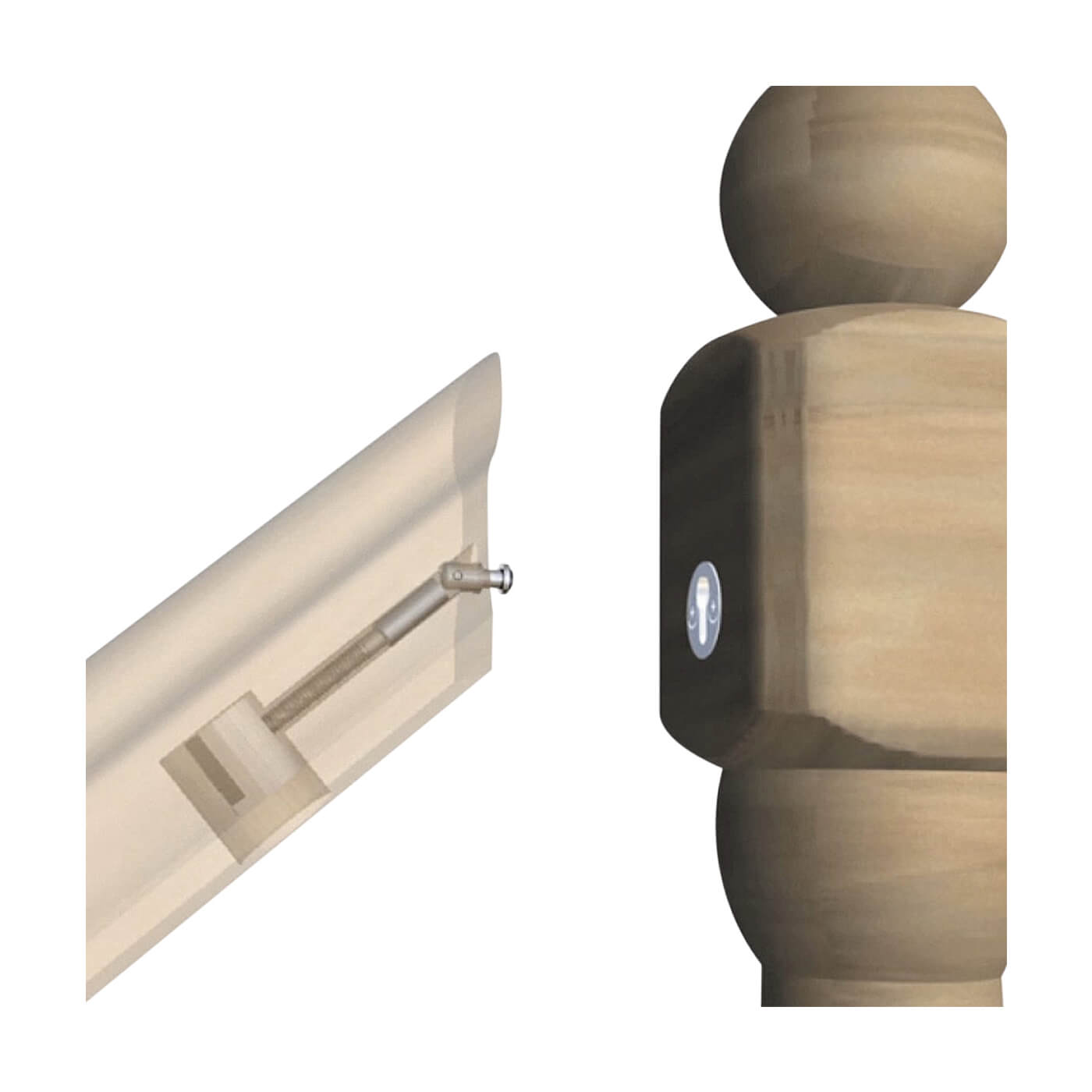 Newel post fastener 12 x 278mm | IronmongeryDirect | Same Day Despatch