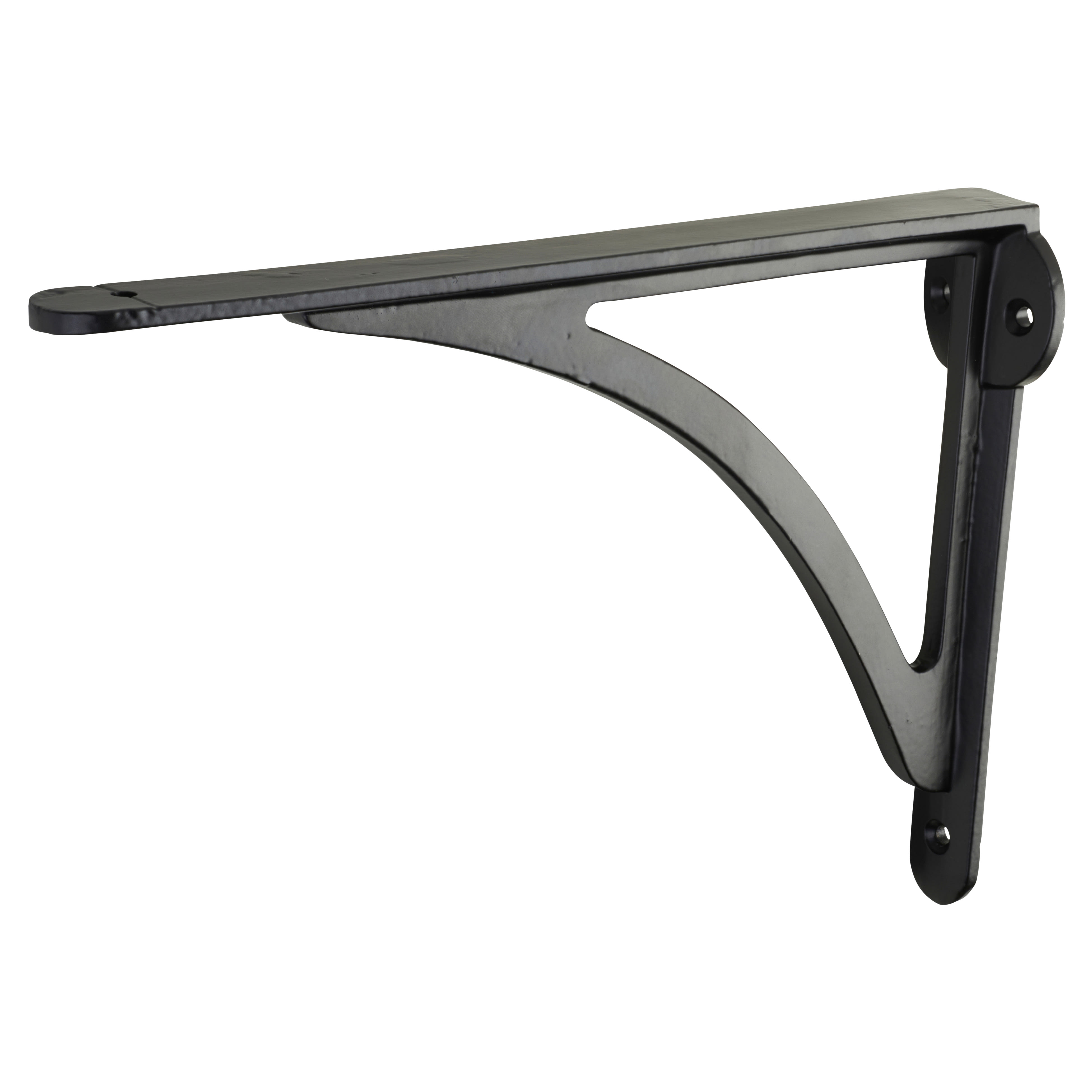 Olde Forge Curved Shelf Bracket - 249 x 174mm - Black ...