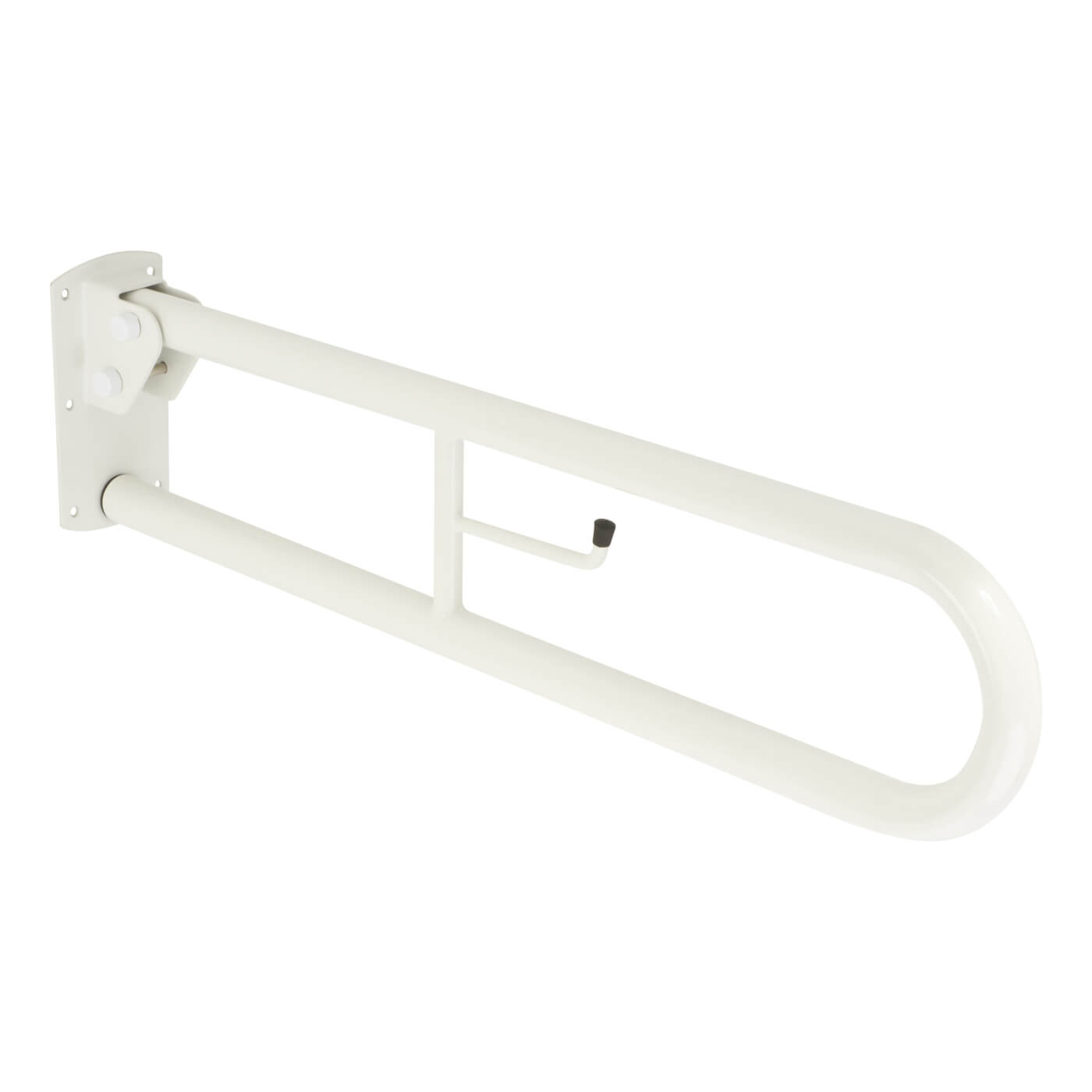 White Plastic Fluted Grab Rail 450mm Length 36mm Diameter ...