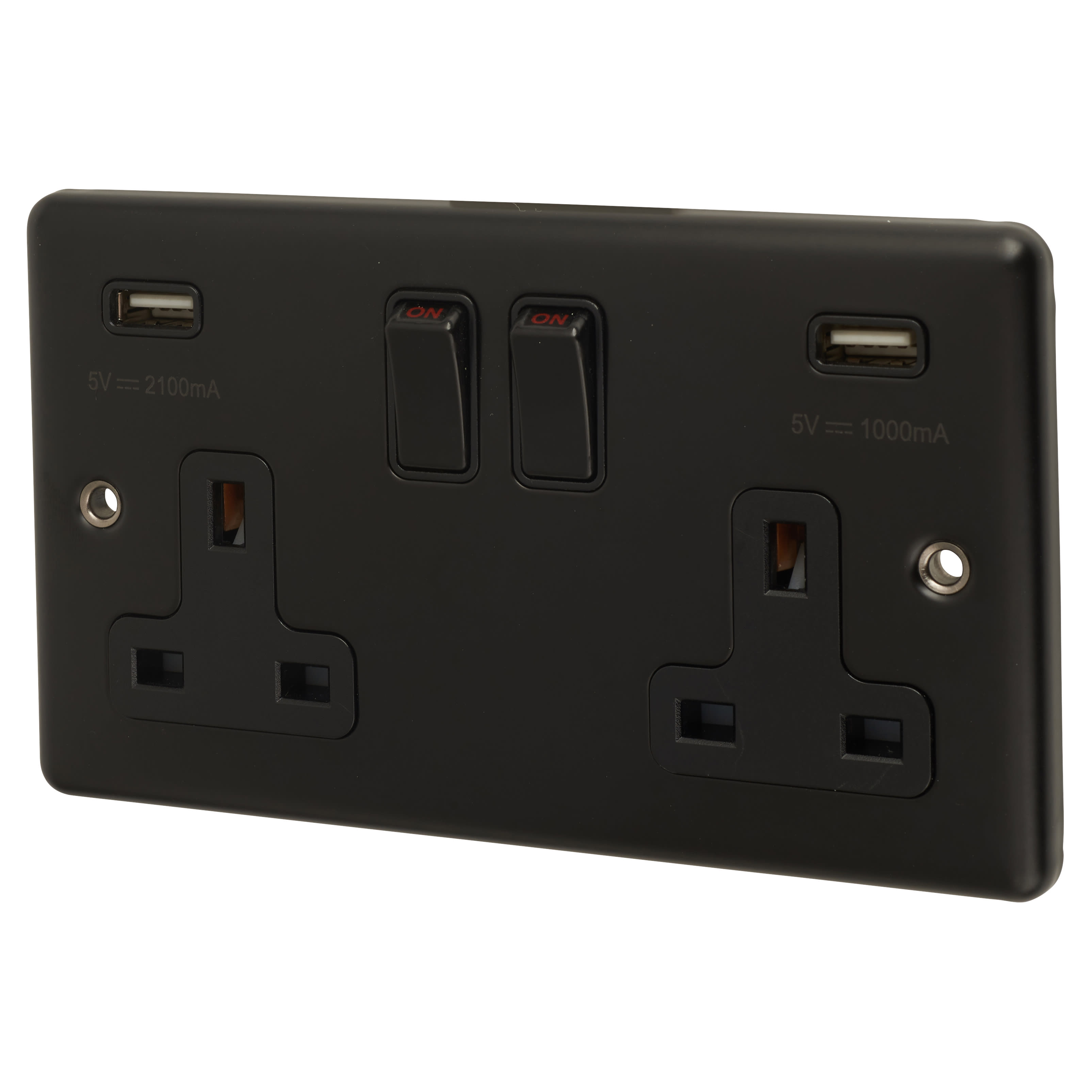 Eurolite Enhance Decorative 13A 2 Gang USB Socket with 2 x USB - 3.1A ...