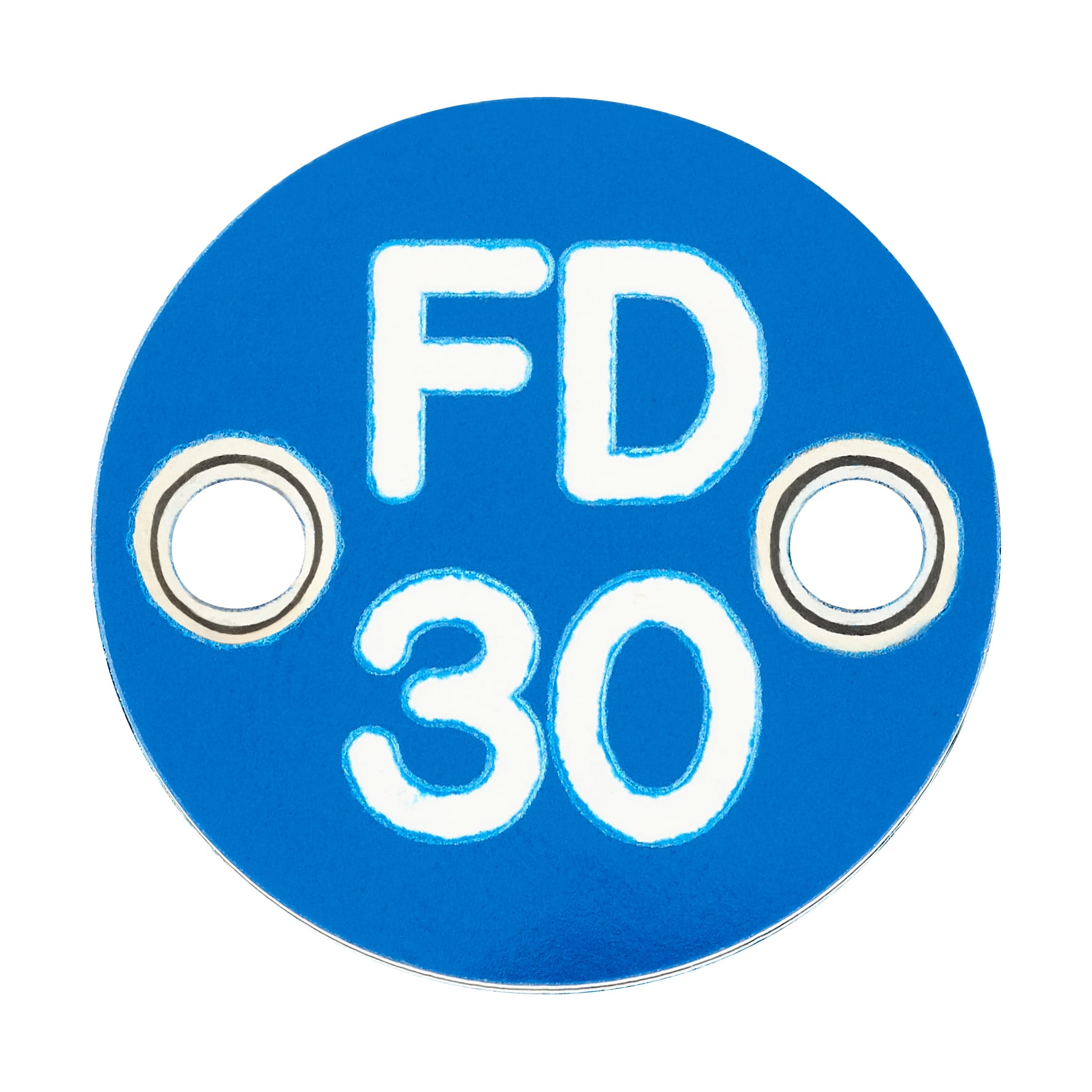 FD30 Door Sign Drilled - 25mm - Blue | IronmongeryDirect | Same Day ...
