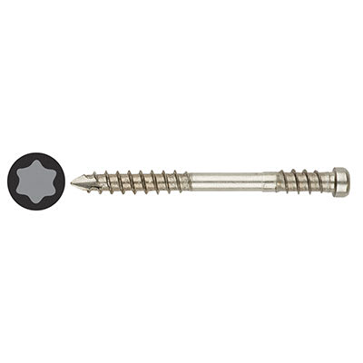 Spax Decking Screw Cylindrical Head T-Star Plus - 6 x 80mm - A4 ...