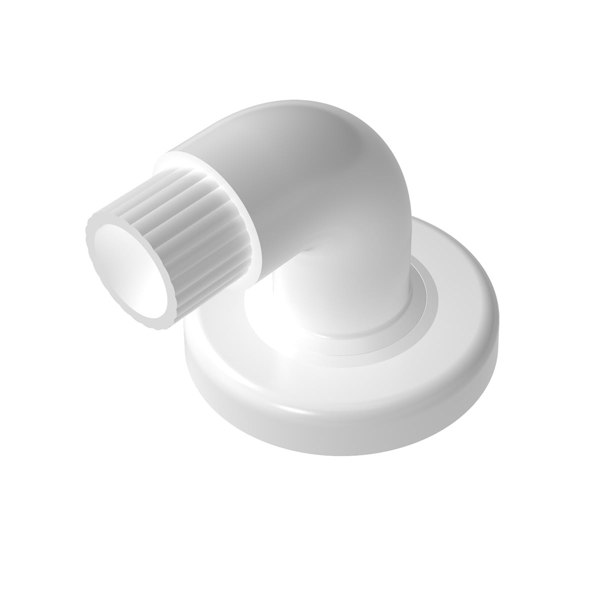 White Plastic Fluted Grab Rail 600mm Length 36mm Diameter ...