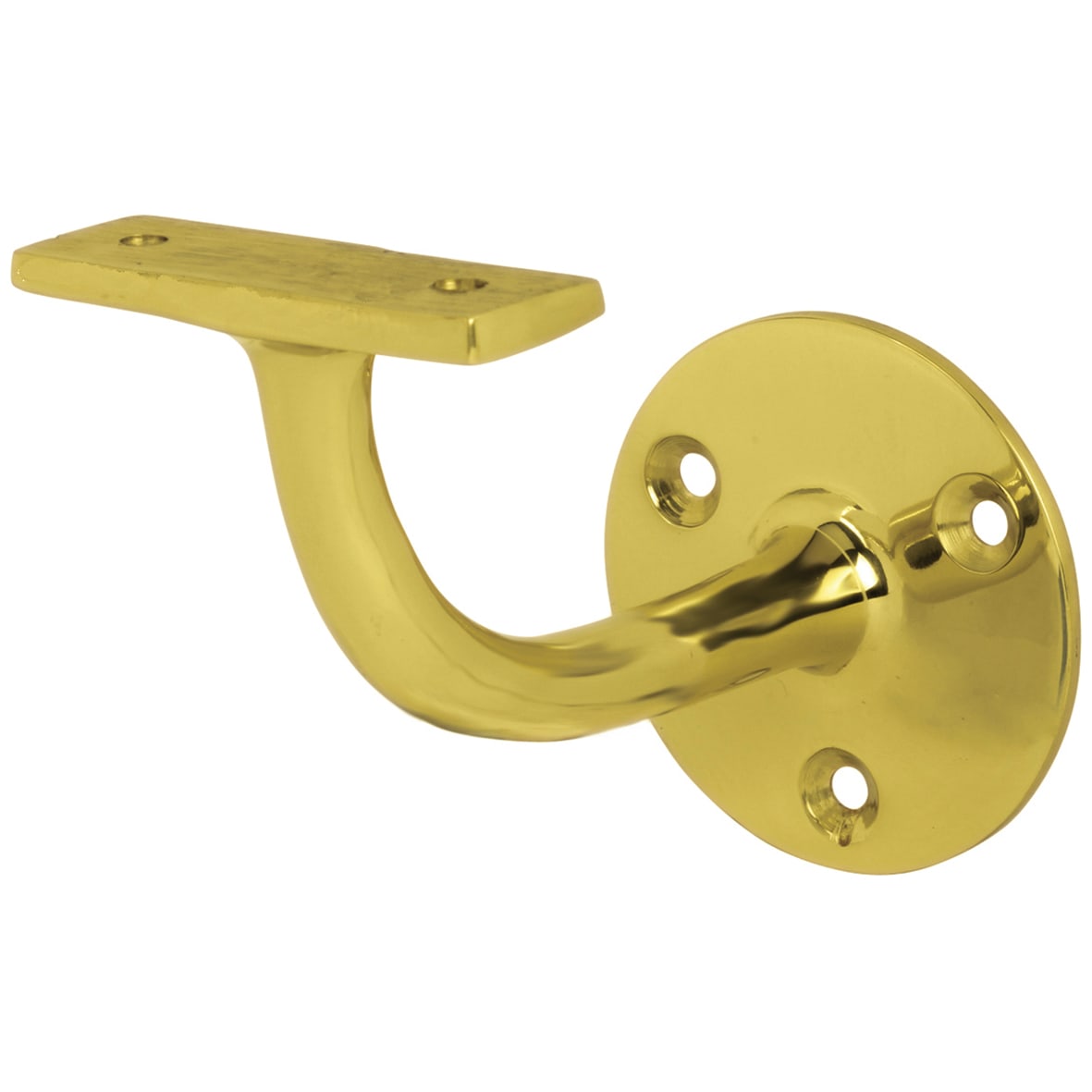 Altro Handrail Bracket - 75mm Projection - Polished Brass ...