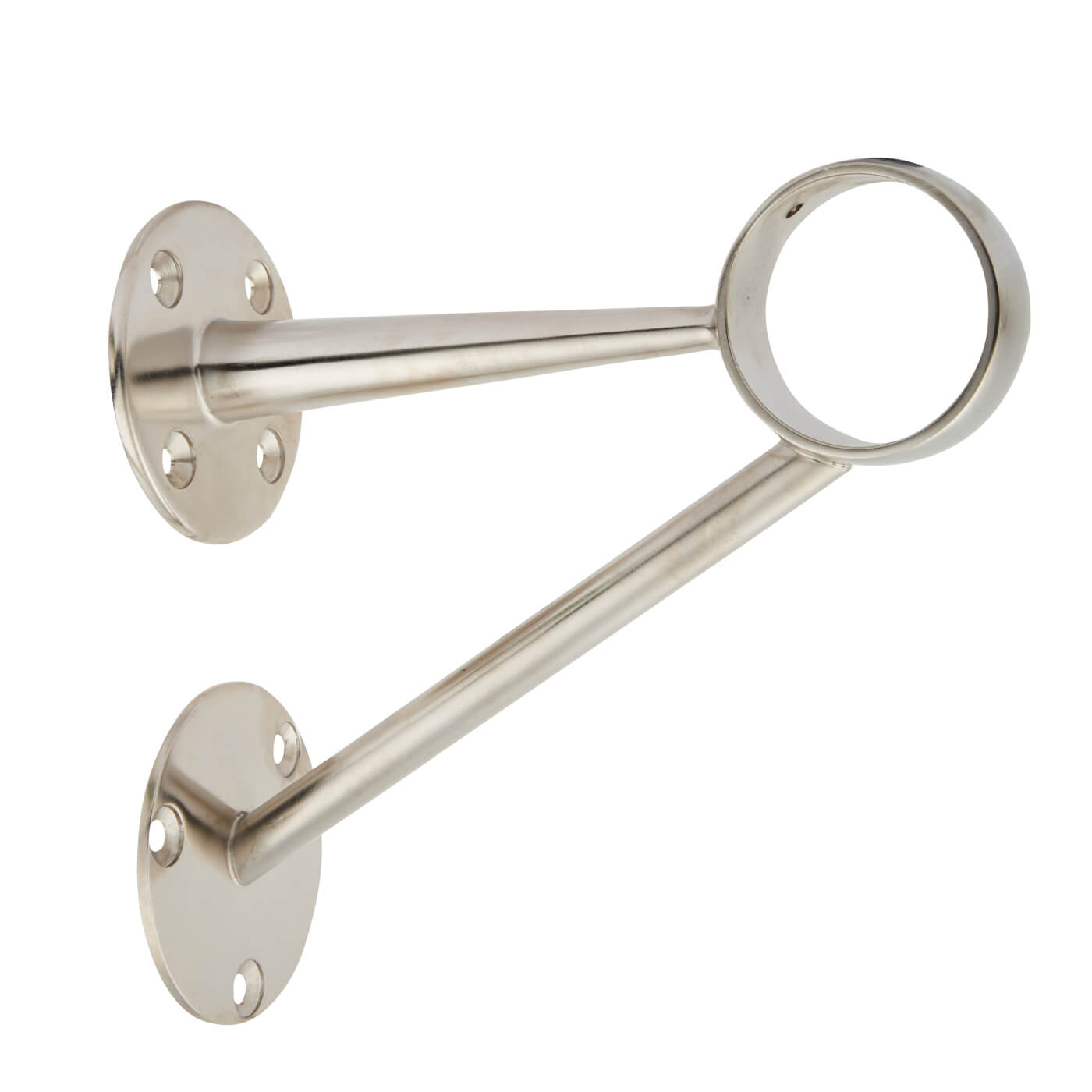 51mm Angled Stem Bracket Satin Nickel Plated | IronmongeryDirect | Same ...