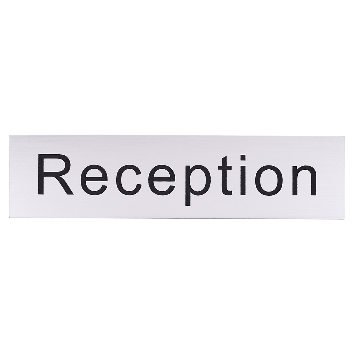 Reception Door Sign - 200 x 50mm - Silver Traffolyte ...