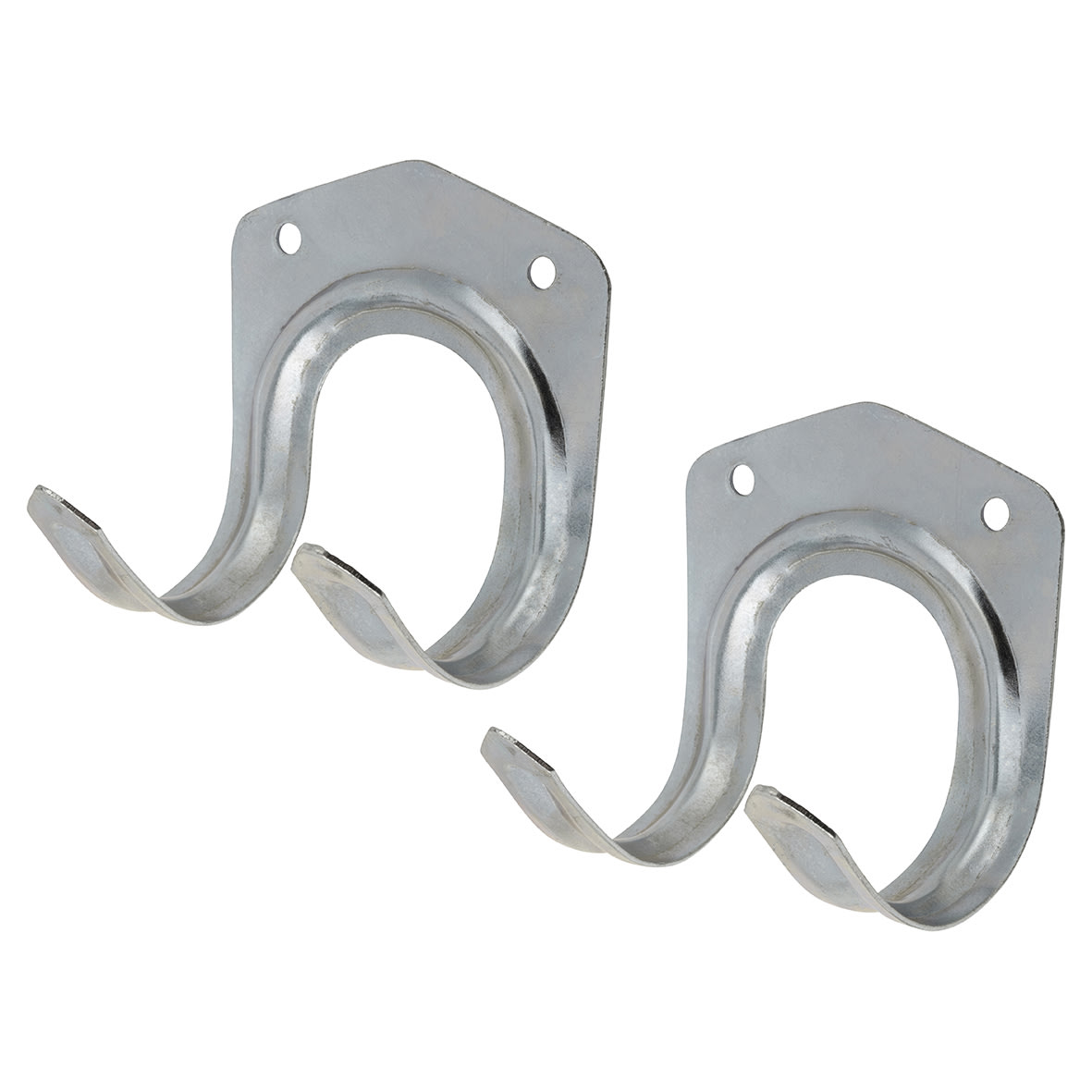 Metal Tool Double Storage Hook - 75 x 45mm - Galvanised - Pack of 2 ...