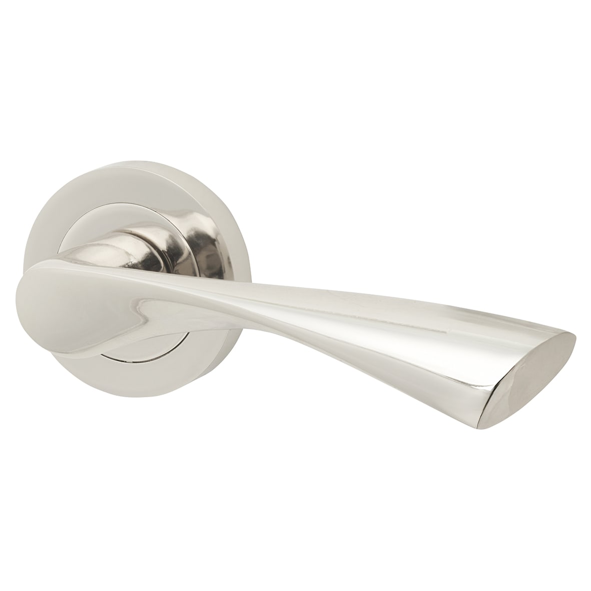 Touchpoint Ariel Lever Door Handle on Rose - Polished Nickel ...