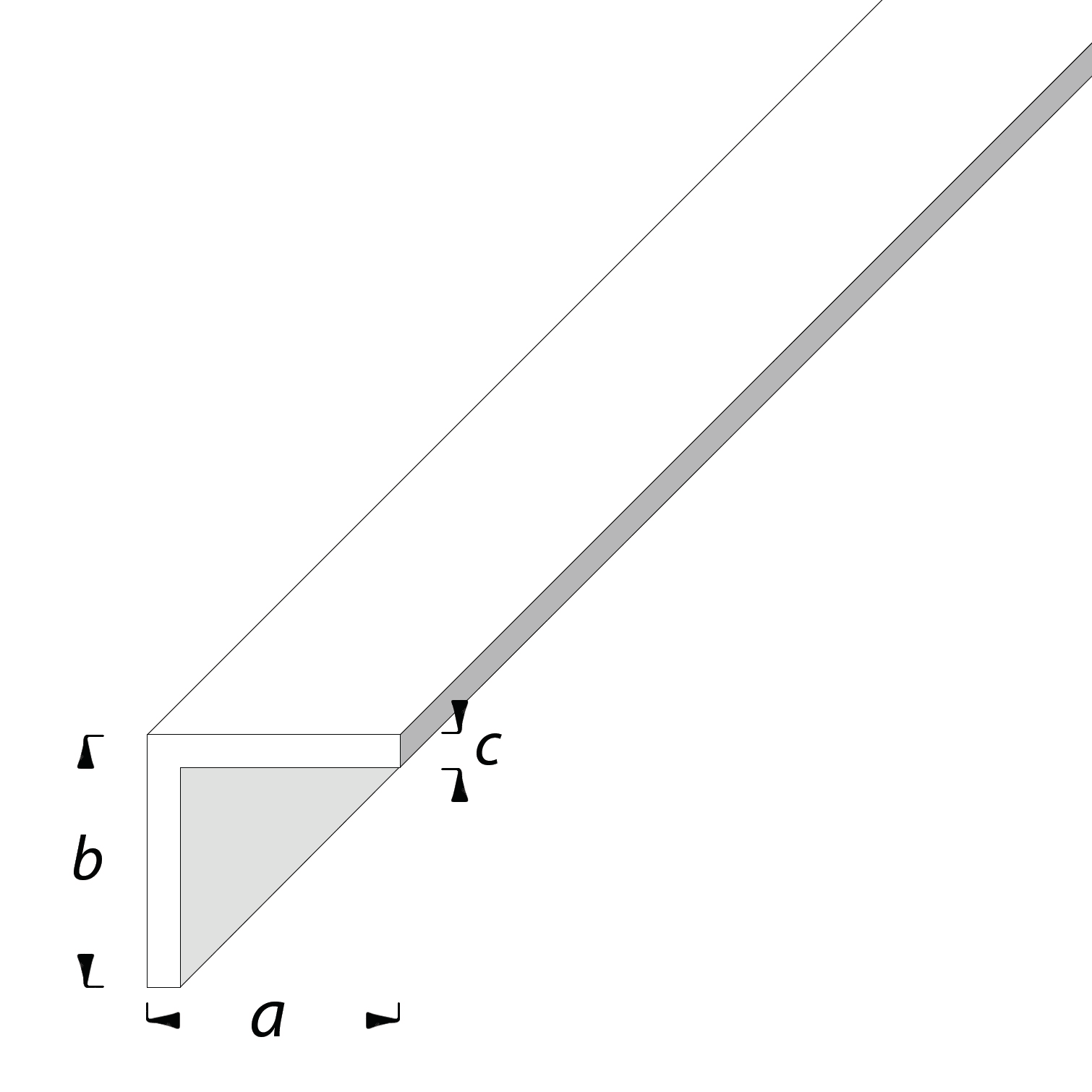 2500mm Self-Adhesive Plastic Angle Equal Sided - 20 x 20 x 1mm - White ...