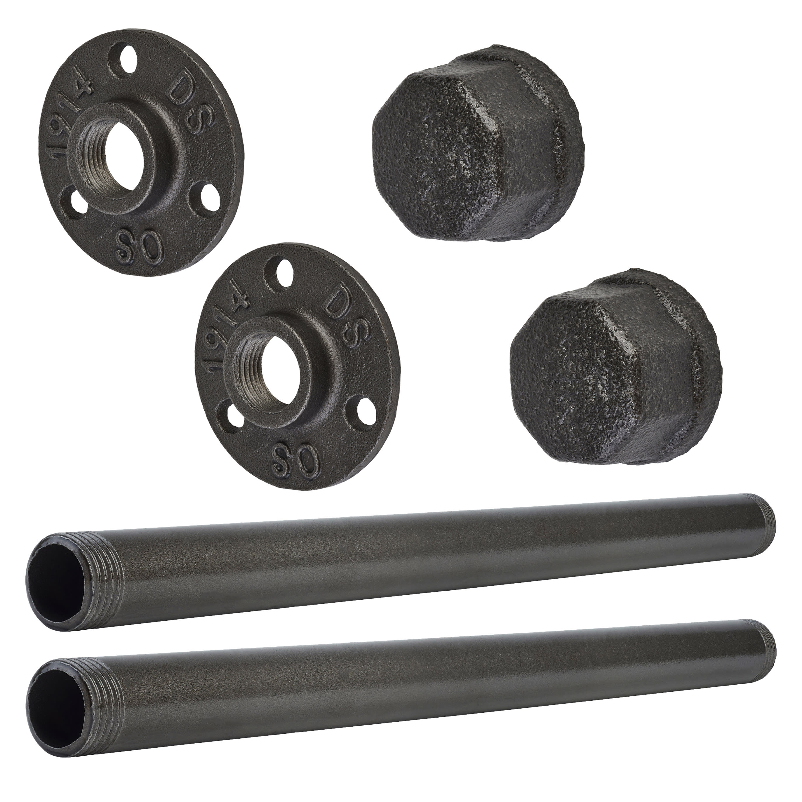 Altro 1/2" Pipe Shelf Bracket Kit - Grey - Pack of 2 ...