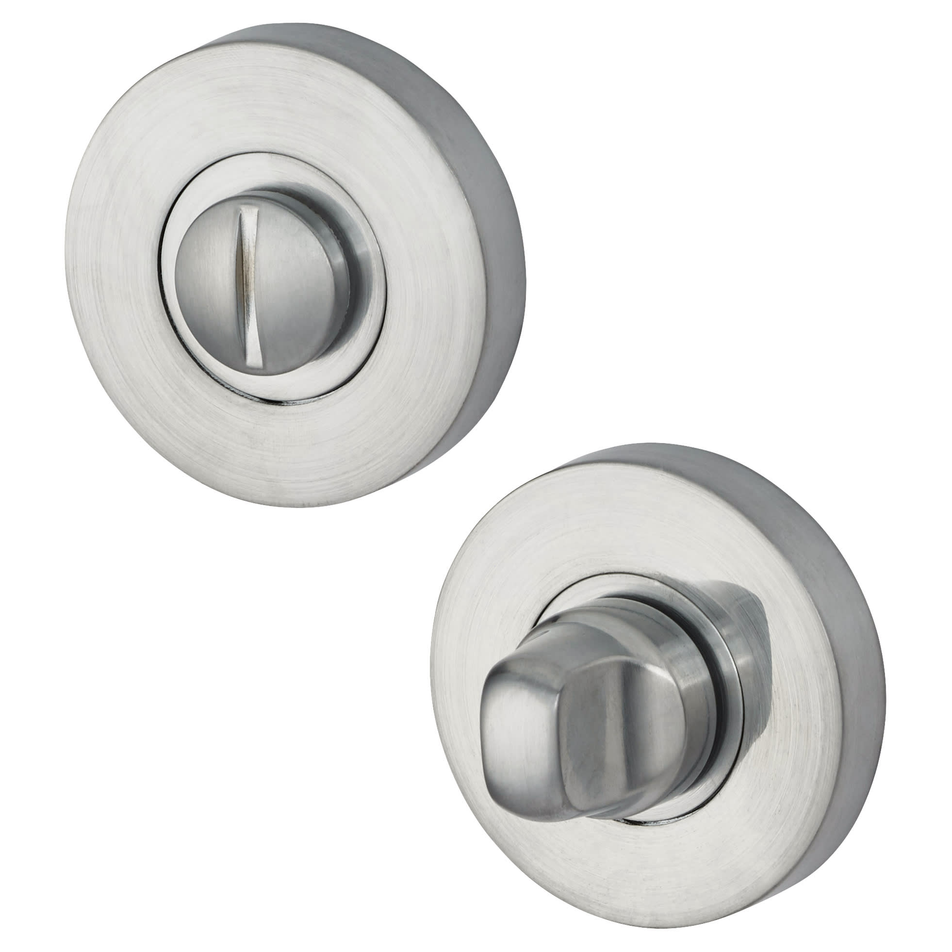 Jigtech Round Bathroom Turn & Release Set - Satin Chrome ...