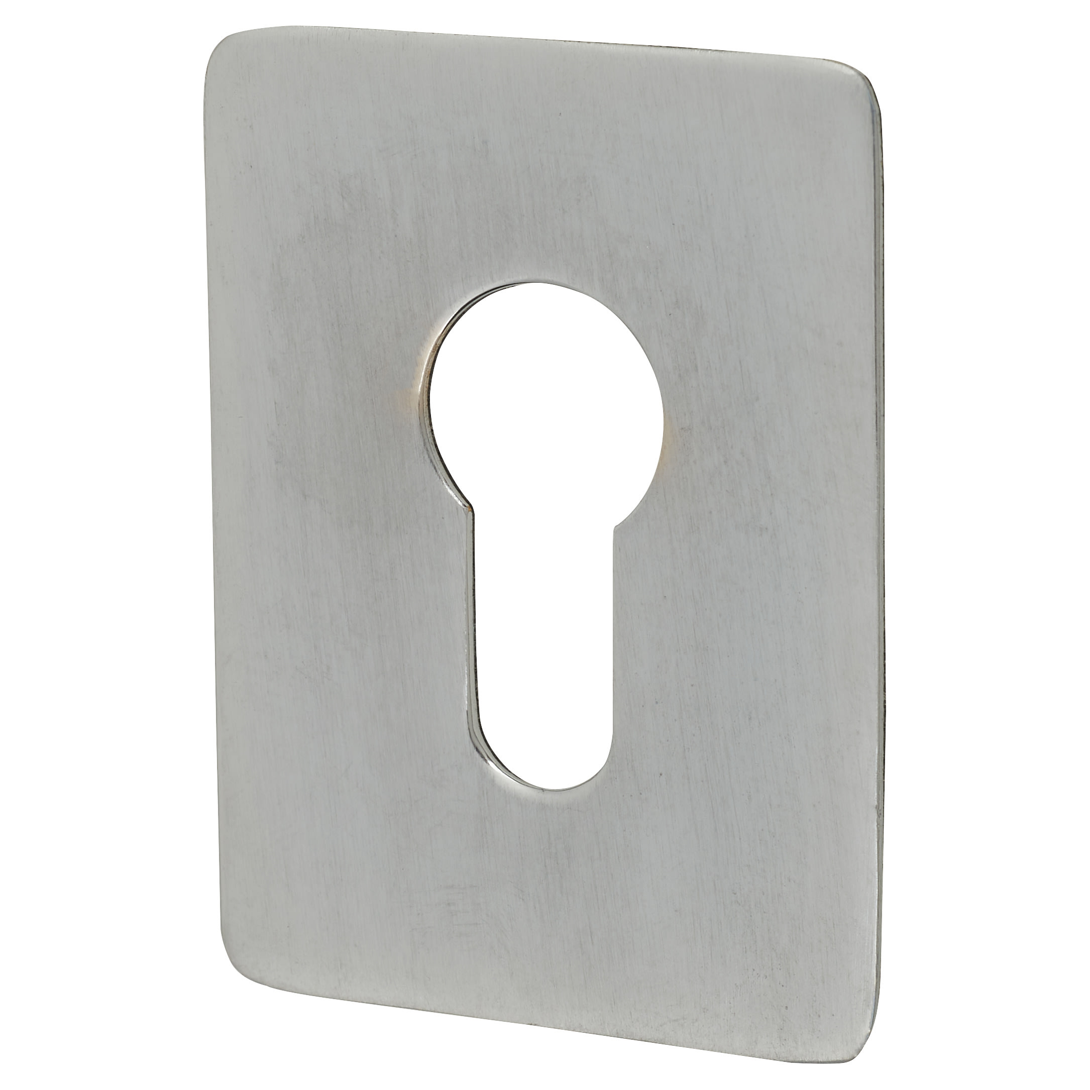 Jumbo Adhesive Fixing Escutcheon - 65.5 x 47.6mm - Euro - Satin Chrome ...