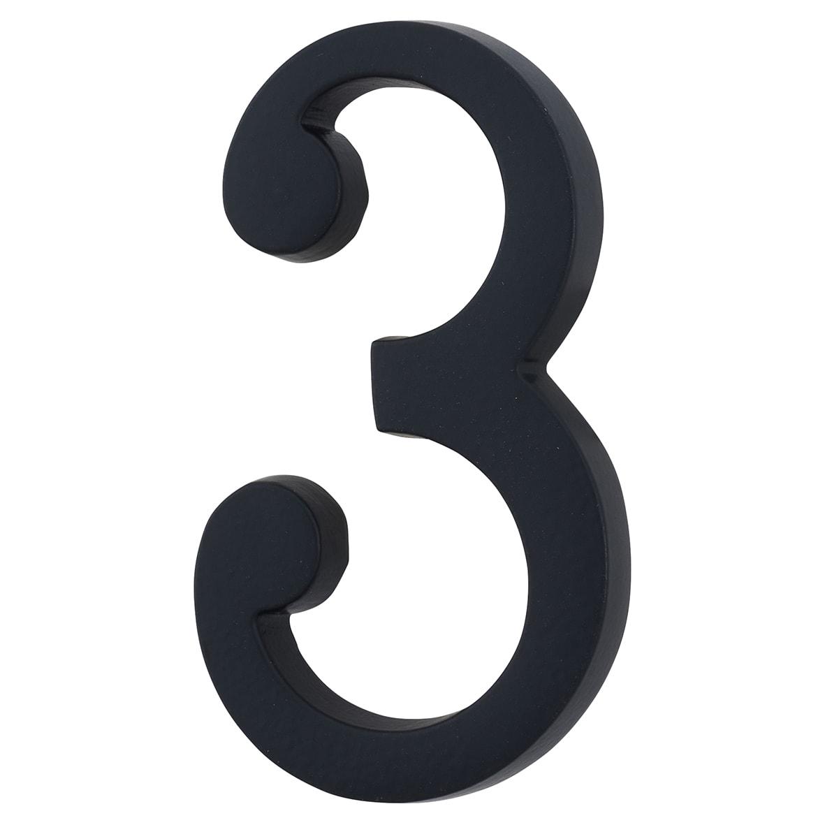 Heritage Brass 76mm Concealed Screw Fix Door Numeral - 3 - Matt Black ...