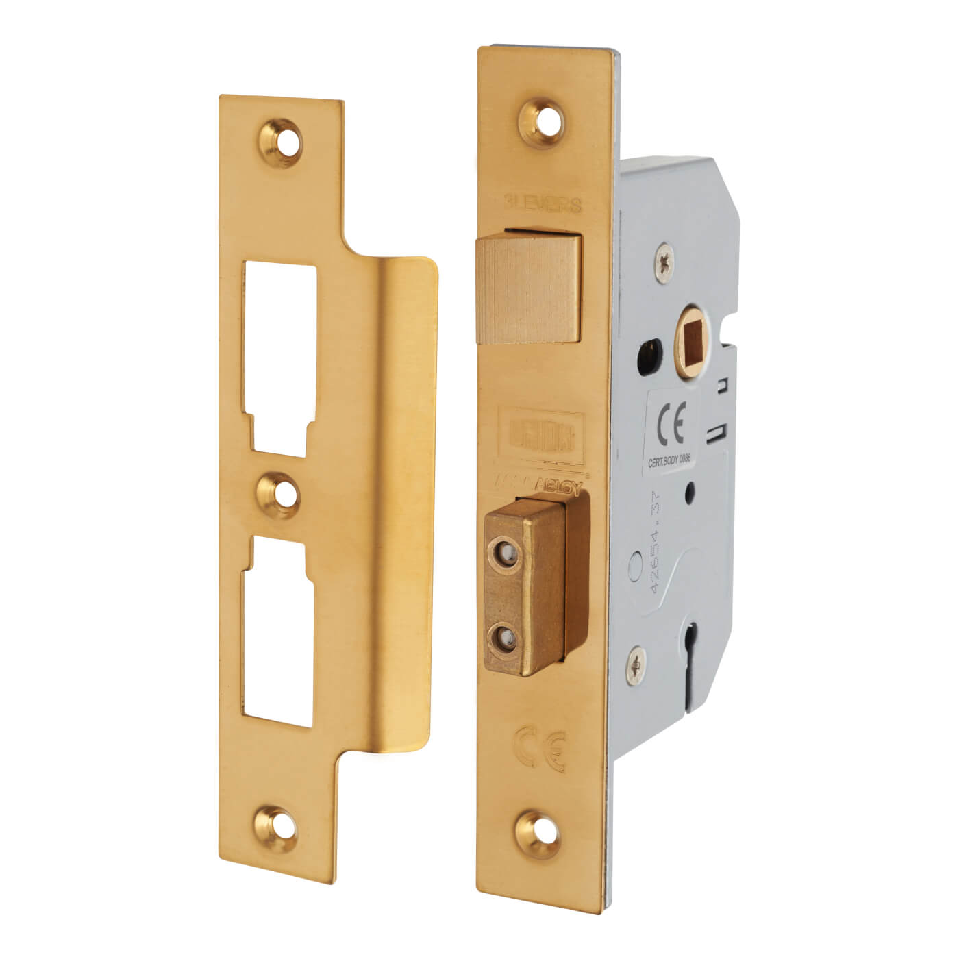 UNION 2277 3 Lever Sashlock - 65mm Case - 44.5mm Backset - Polished ...