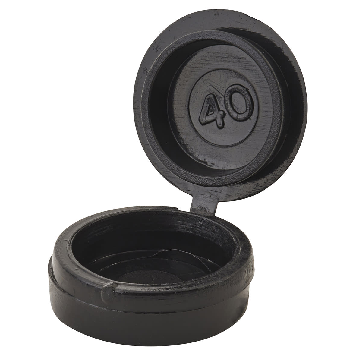 TIMCO Hinged Screw Cup and Cover - 13mm Diameter - Black - Pack of 100 ...