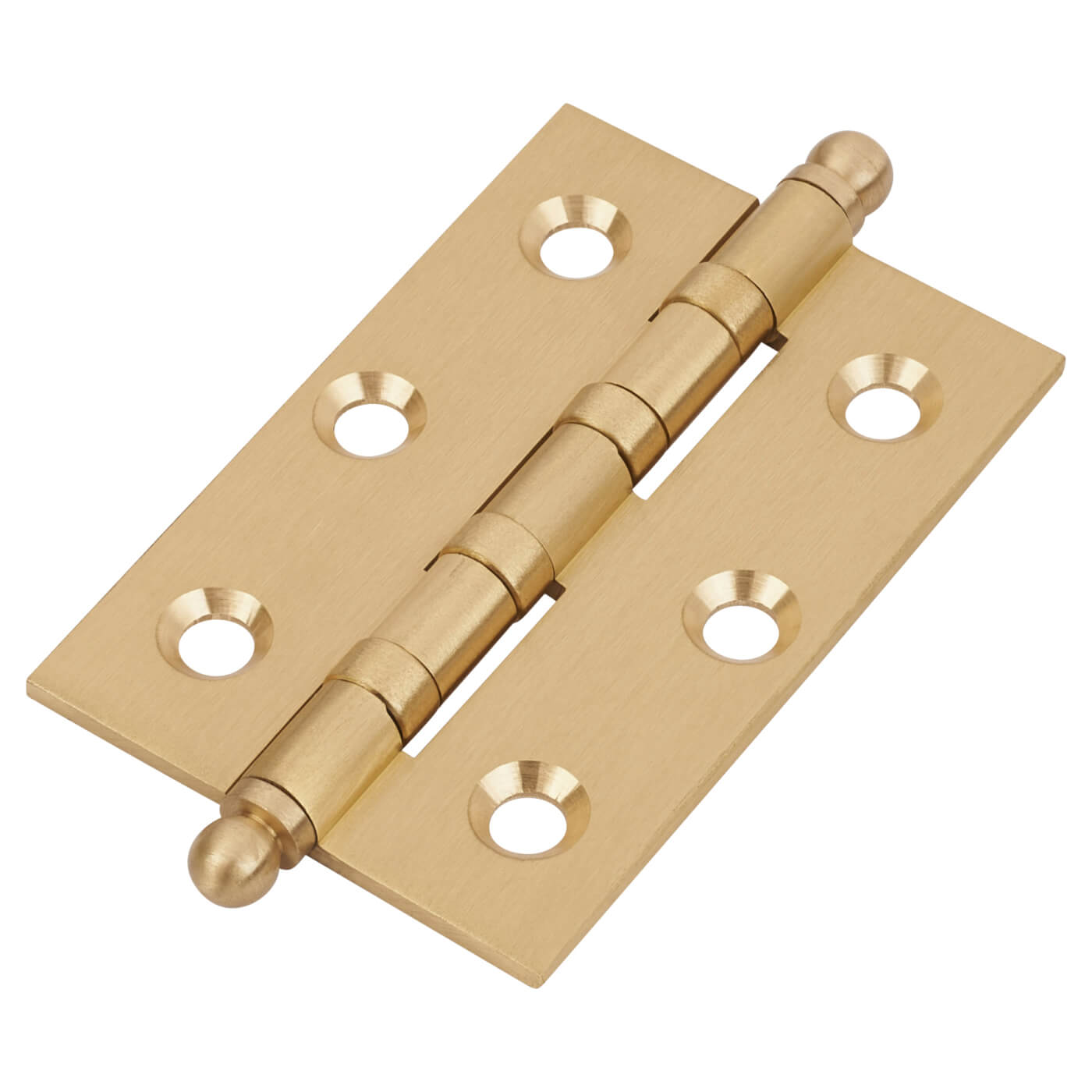 Ball Tip Ball Bearing Hinge - 75 x 50 x 2.5mm - Satin Brass - Pair ...