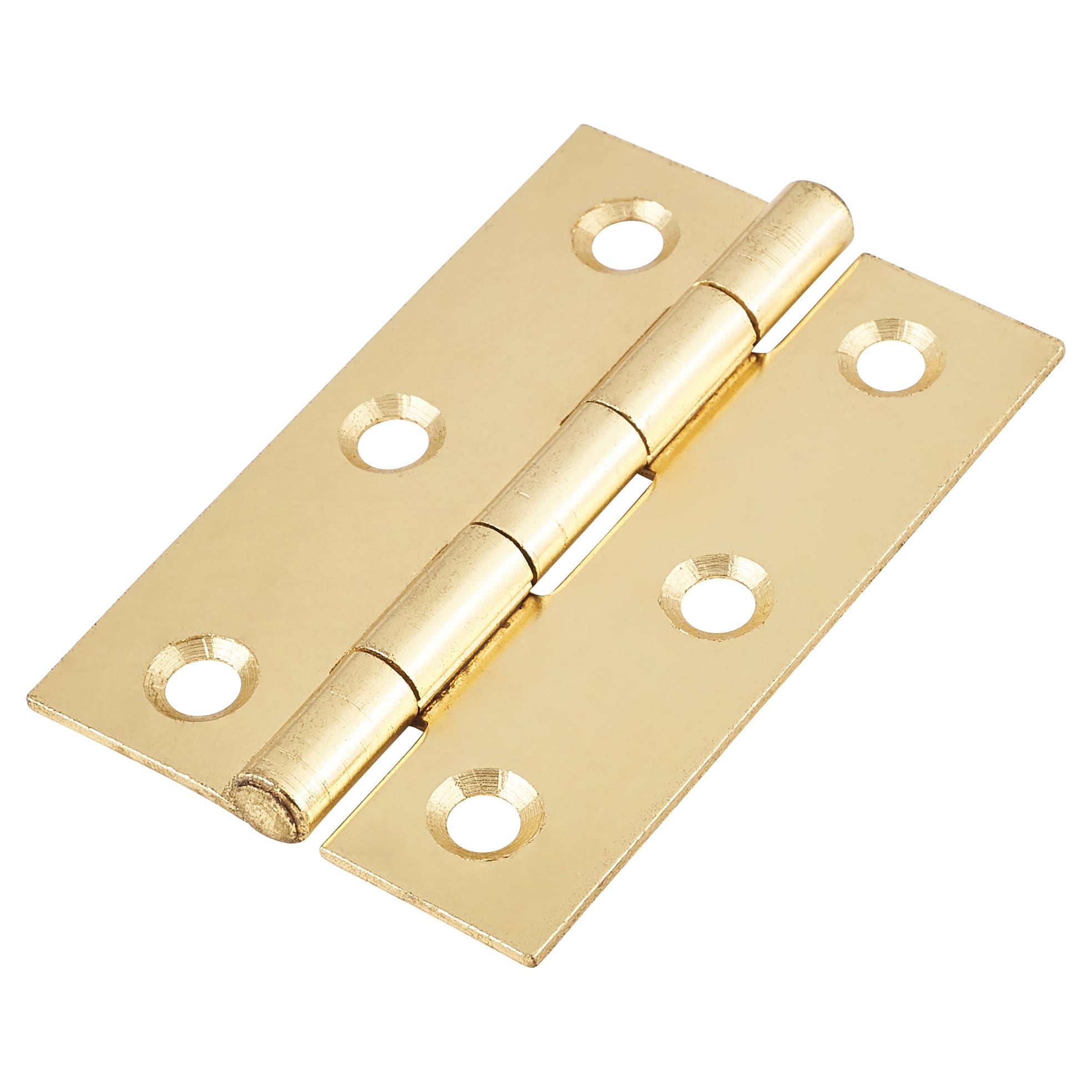 Steel Hinge - 75 x 50mm - Brass Plated - Pair | IronmongeryDirect ...