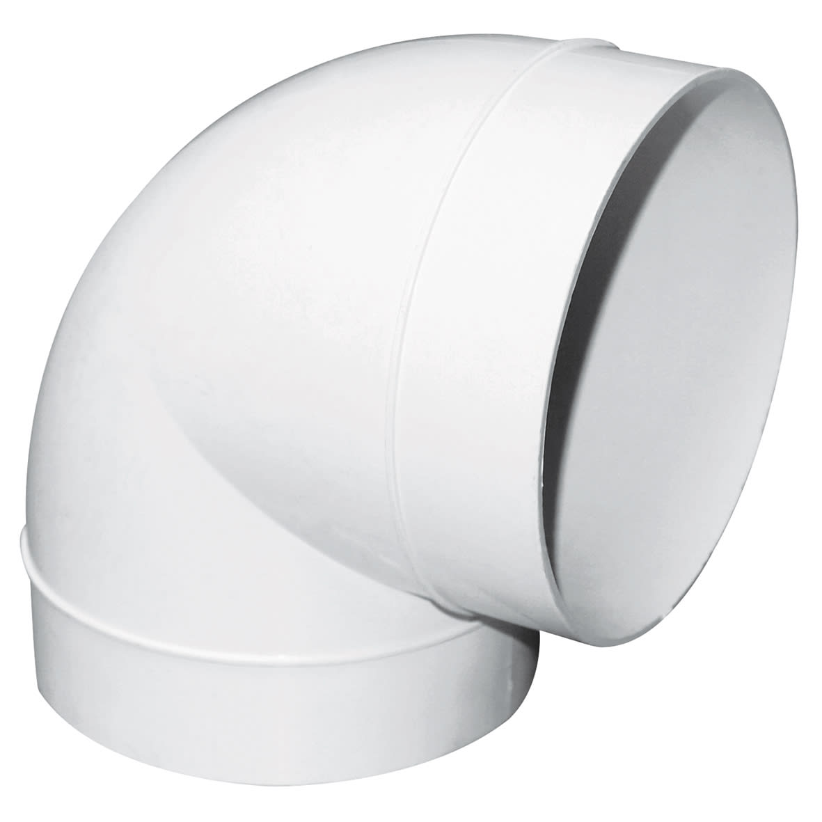 Manrose Plastic 90Ã‚Â° Elbow Pipe Connector - 6"/150mm - White ...