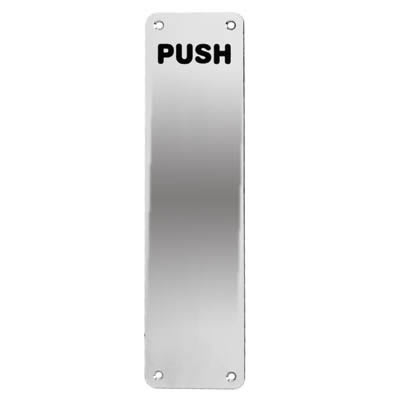 Altro Engraved Push Finger Plate - 300 x 75 x 1.5mm - Polished ...