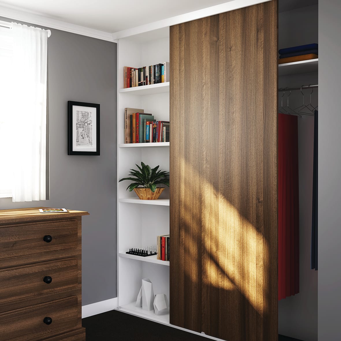 Klug Single Wardrobe Top Sliding Door Kit - 3000mm Track - 30kg ...