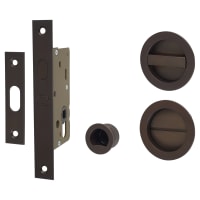 M Marcus Round Door Edge Flush Pull - Matt Bronze | IronmongeryDirect ...