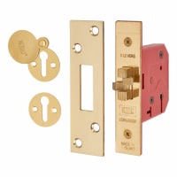 UNION 2401 5 Lever Sliding Door Lock - 78mm Case - 57mm Backset - Satin ...
