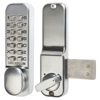 Codelocks CL160 Easy Code Push Button Code Lock and Latch - Holdback Option - Silver Grey ...