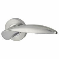 Jigtech Eden Lever Door Handle on Rose - Satin Chrome ...