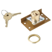 UNION 4147 Rim Cupboard Lock - 44.5 x 33.3mm - Deadbolt - Polished ...